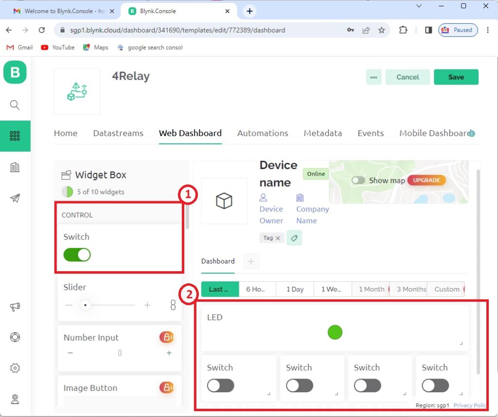 Điều khiển thiết bị dùng Blynk IOT và Nodemcu ESP8266