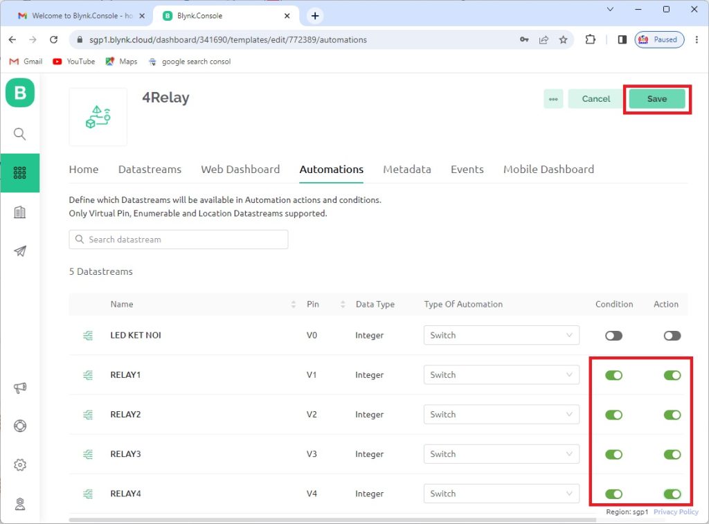 Điều khiển thiết bị dùng Blynk IOT và Nodemcu ESP8266