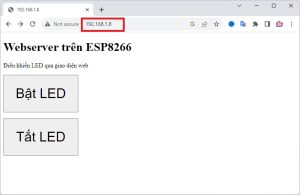 Webserver trên esp8266 - cách tạo web điều khiển thiết bị