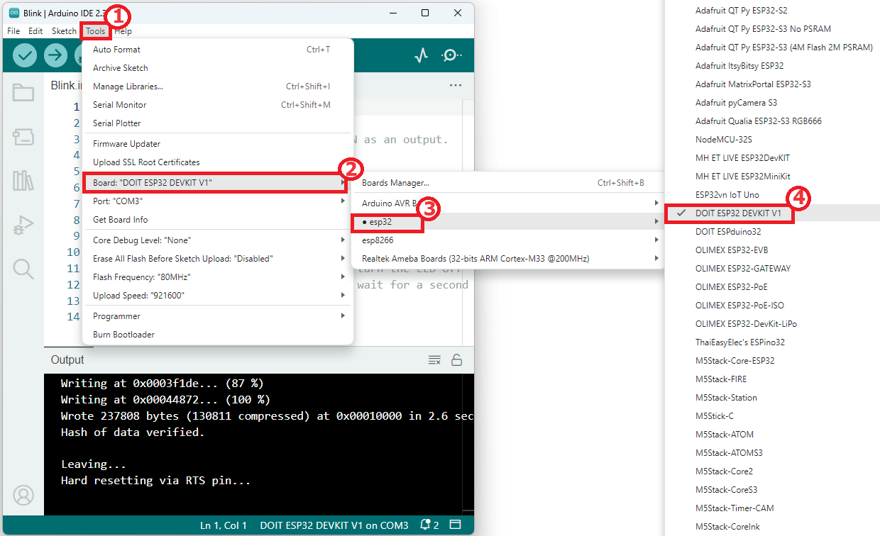 Cách nạp chương trình cho ESP32 bằng phần mềm Arduino IDE